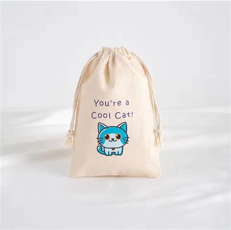 Мішечки з оригінальною аплікацією котика еко мішечок для зберігання та пакування 7 8 5 см — ціна