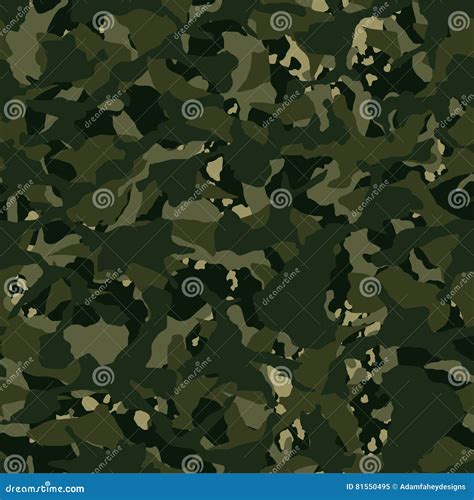 Camouflage Outdoor Disruptive Khaki Seamless Pattern Stock Vector