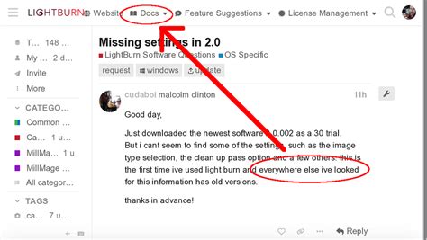 Missing Settings In 2 0 Os Specific Lightburn Software Forum