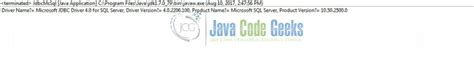 Java Jdbc Mssql Connection Example Java Code Geeks