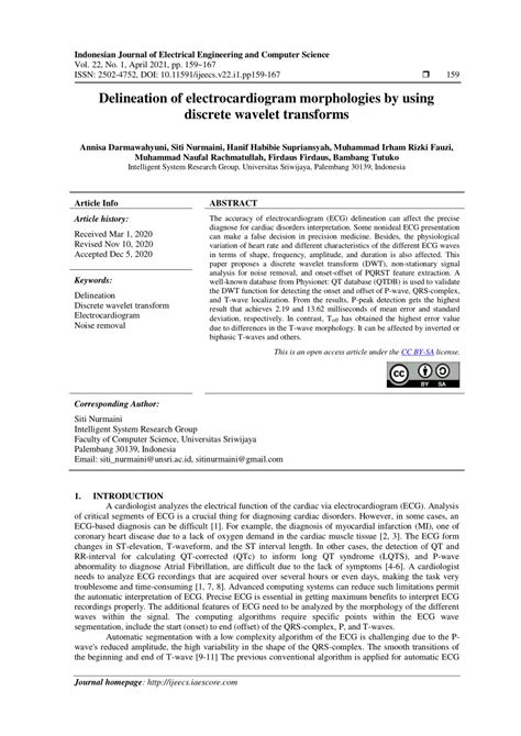 Pdf Delineation Of Electrocardiogram Morphologies By Using Discrete