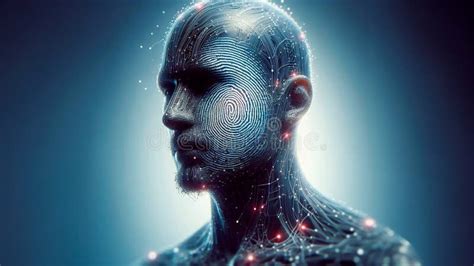Human Fingerprint Identity Identification Concept Generated Ai Stock