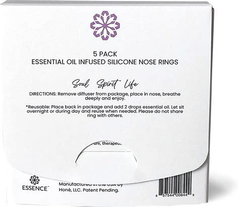 Essence Nasal Diffuser And Essential Oil Ring Bundle Calming Blends For