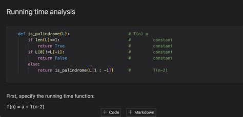 solved specify the running time time t n of the following