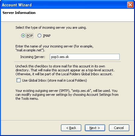 Mozilla Thunderbird Settings EN
