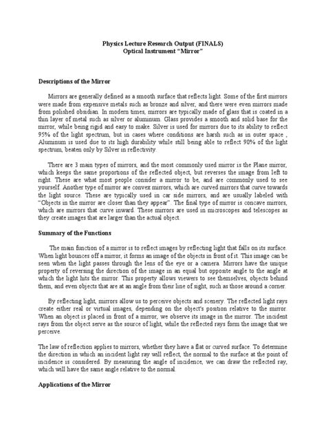 Physics Lecture Research Output Pdf