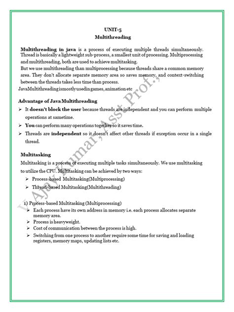 Oop Through Java Unit 5 Material Pdf Process Computing Databases