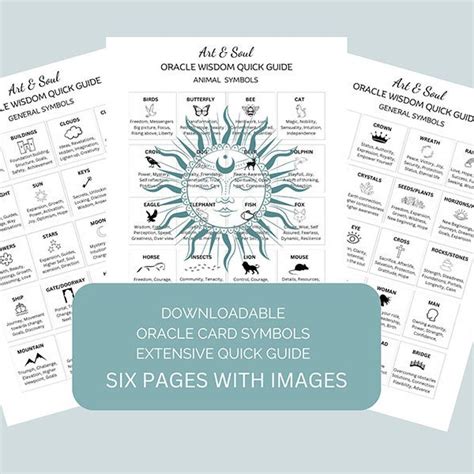 Oracle Card Cheat Sheet Etsy
