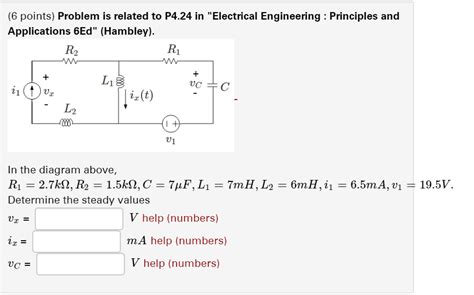 Solved 6 Points Problem Is Related To P4 24 In Electrical