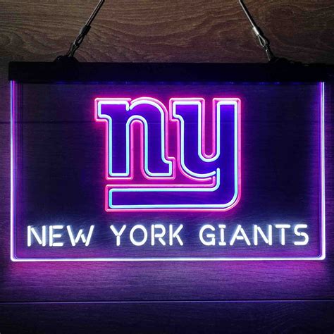 New York Giants Neon 3 Color Led Sign Neon Bar Pub Led Sign Pro Led Sign