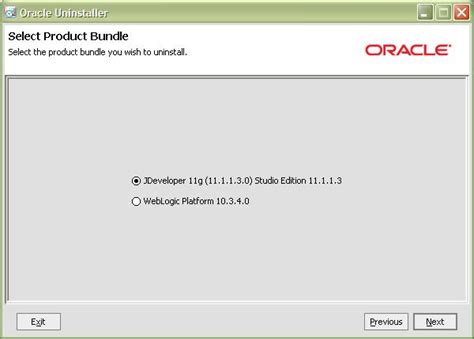 Oracle Fusion Middleware Blog How To Uninstall Jdeveloper 11g