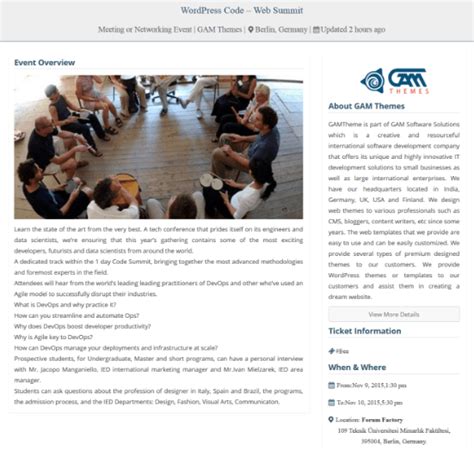 WP Event Manager Review Add Detailed Event Listings To WordPress