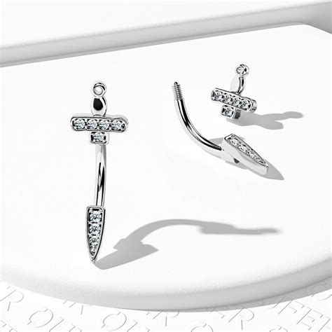 16g Sword Rook Piercing Earrings Eyebrow Rings