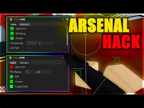 roblox arsenal script gui hack owl hub [2022 pastebin]