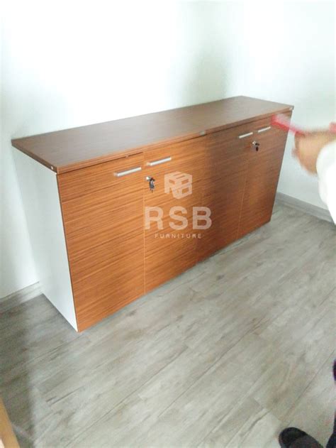 ตู้เอกสารเตี้ย 2 บานเปิด ขนาด 80 X 40 สูง 85 Cm เมลามีนสีพิเศษ รหัส 4320 โต๊ะทำงาน โต๊ะ