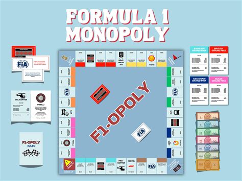 Formula 1 Monopoly 2025 F1 Monopoly Board Game Custom Game Grand Prix Game English Formula 1 Monopoly 2025 F1 Monopoly Board Game Custom Game Grand Prix Game English