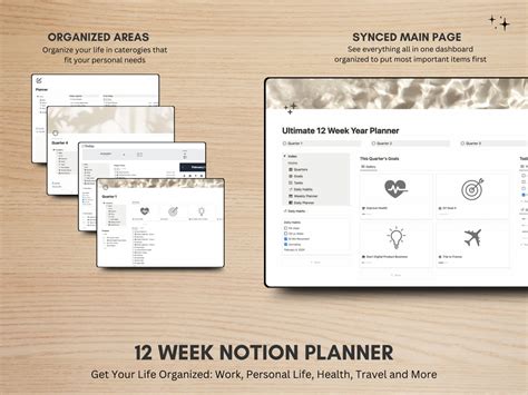 Notion Life Planner 12 Week Planner Notion Planner Template Notion ...