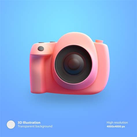 Premium Psd 3d Figurepastelcolorsminimalisticblobsphotocamera