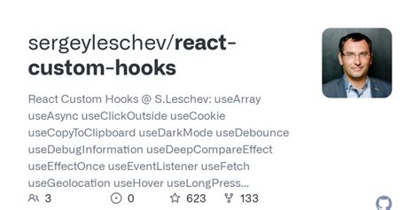 Github Sergeyleschevreact Custom Hooks React Custom Hooks S