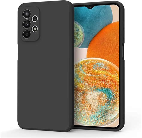 Funda Negra Cuadrada De Lujo Para Samsung Galaxy A04 A04e A14 A24 A34