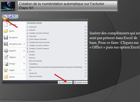 Excel Numerotation Automatique