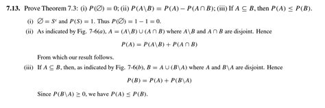 solved 7 13 prove theorem 7 3 i p Ø 0 ii p a b