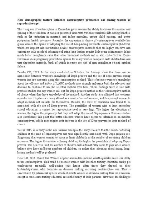 Depo Provera Pdf Birth Control Womens Health