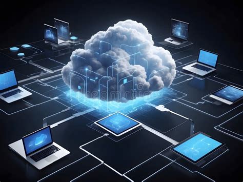 The Power And Potential Of Cloud Computing And Data Storage Stock Illustration Illustration Of