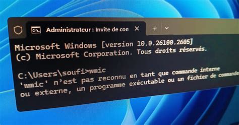 Résolu Wmic Nest Pas Reconnu Comme Une Commande Interne Ou Externe