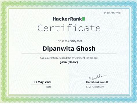 Dipanwita Ghosh On Linkedin Connections Java Hackerrank Certified