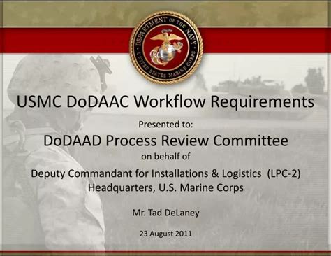 Ppt Usmc Dodaac Workflow Requirements Powerpoint Presentation Free