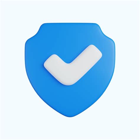 Premium Psd Shield Verification 3d Icon