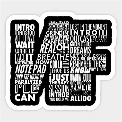 Nf American Rapper Sticker Customizable Decals Nf Stickers T