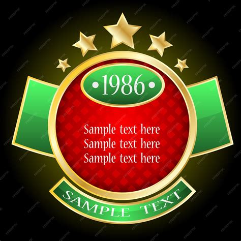 Premium Vector Red Label