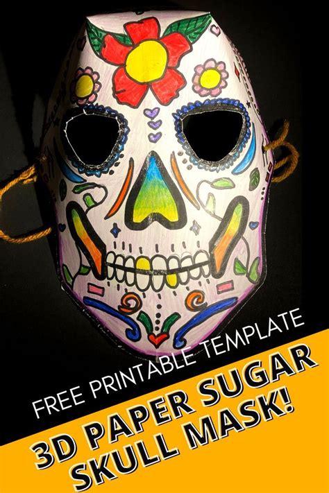 Free Printable Sugar Skull Mask Template Skull Template Skull Mask