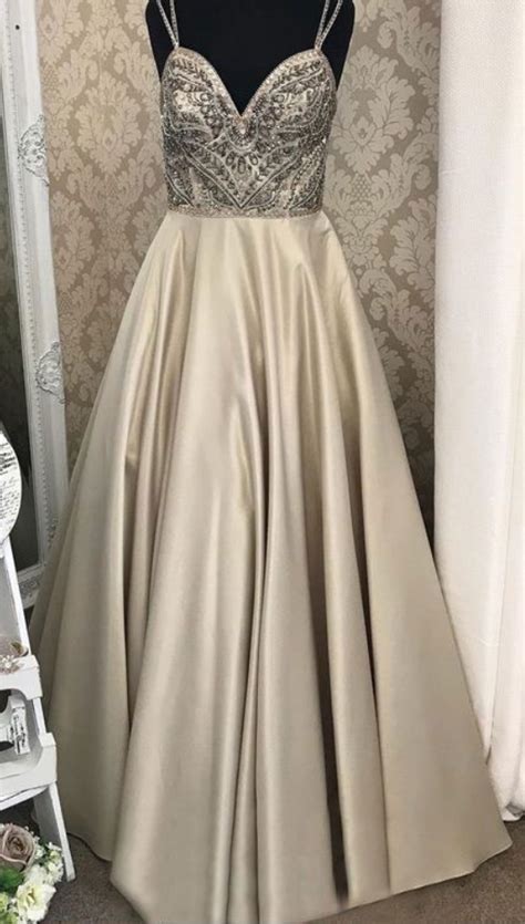 Spaghetti Straps Beaded Long Prom Dresses Formal Dress On Luulla
