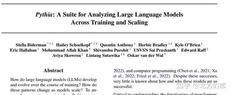 Pythia：从时间和尺度两方面解释llm的利器 知乎