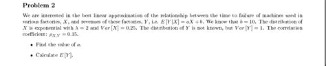Solved Problem 2we Are Interested In The Best Linear