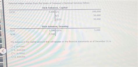 solved selected ledger entries from the books of solomon s