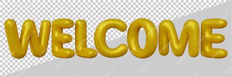 Premium Psd Welcome Text Design With 3d Modern Effect Style