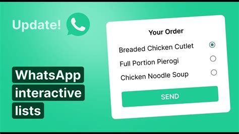 how to create interactive lists in whatsapp with list message youtube