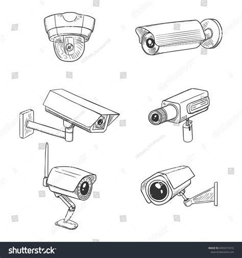 Security Camera Drawing Cctv Hidden Camera Linear Icon Thin Line Illustration Contour Symbol
