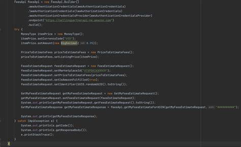 BUG SP API Issue GetMyFeesEstimateForASIN Isn T Passing The ListingPrice Amount Issue