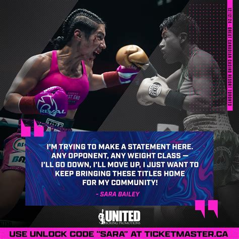 Sara Bailey United Promotions Boxing