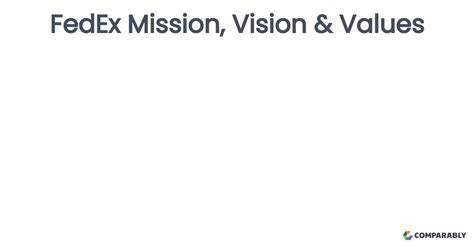 Fedex Mission Vision And Values Comparably