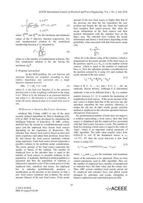 Economicemission Load Dispatch Using Artificial Bee Colony Algorithm