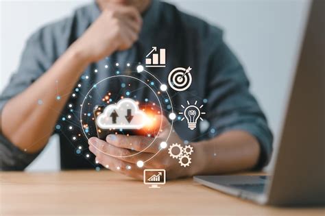 Premium Photo Utilizing Big Data Cloud Technology Management And Virtual Cloud Computing On A