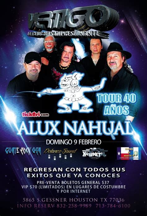 Alux Nahual En Concierto Tour 40 Años In Houston Tickets 2020 02 09