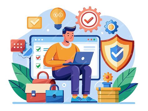 Cybersecurity And Data Protection Vector Art Of Online Security With Shield Icons On White