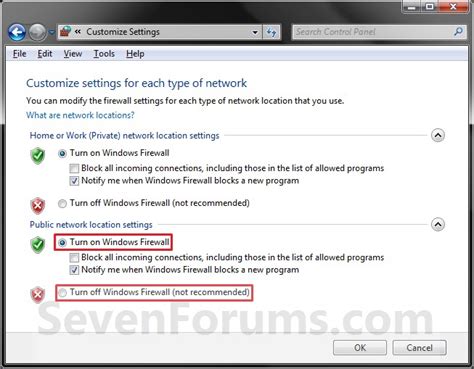 Windows Firewall Turn On Or Off Tutorials
